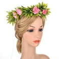 Bohemian Fabric Blossom Hair Wreath Ornament Adjustable Vine Theme ...
