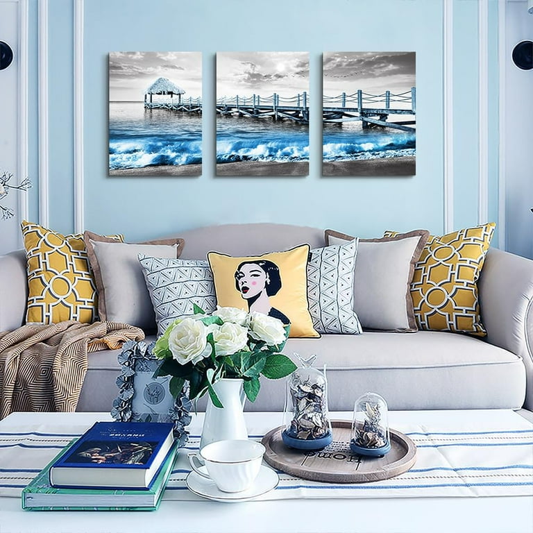 Ocean Blue Living Room Walls