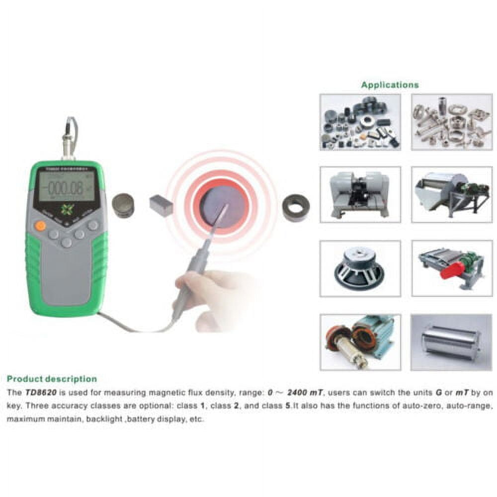 Digital Handheld Gauss Meter Surface Magnetic Field Tester Magnetic ...