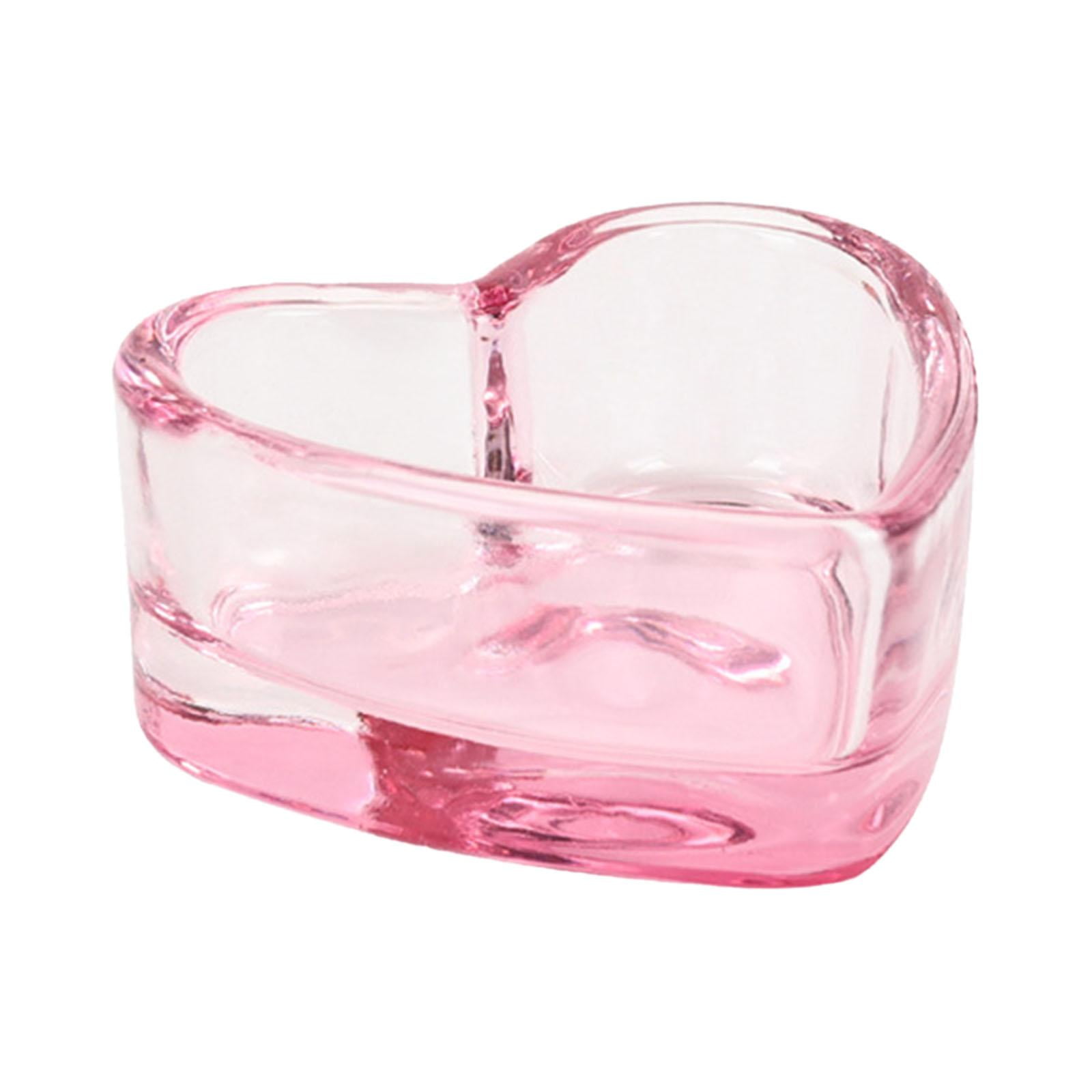 Recipiente de vidrio jinwen para decoración de unas corazon rosa ...
