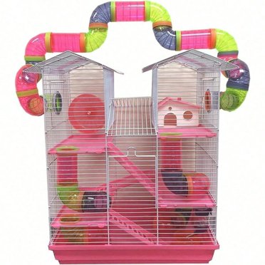 23" LARGE 3-Levels Hamster Mansion Mouse Habitat Home Small Animal ...