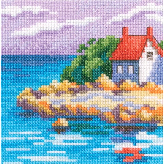 RTO Counted Cross Stitch Kit 8"X5.5"-Among Black Cats II (16 Count ...