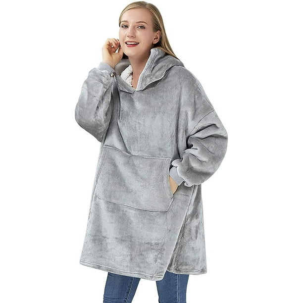 Huggle Hoodie Oversized Hoodie Blanket Sweatshirt,Hooded Robe,Mens ...