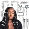 10pcs Stylish Silver Hairpin Trendy Hair Clip Casual Wear Hair ...