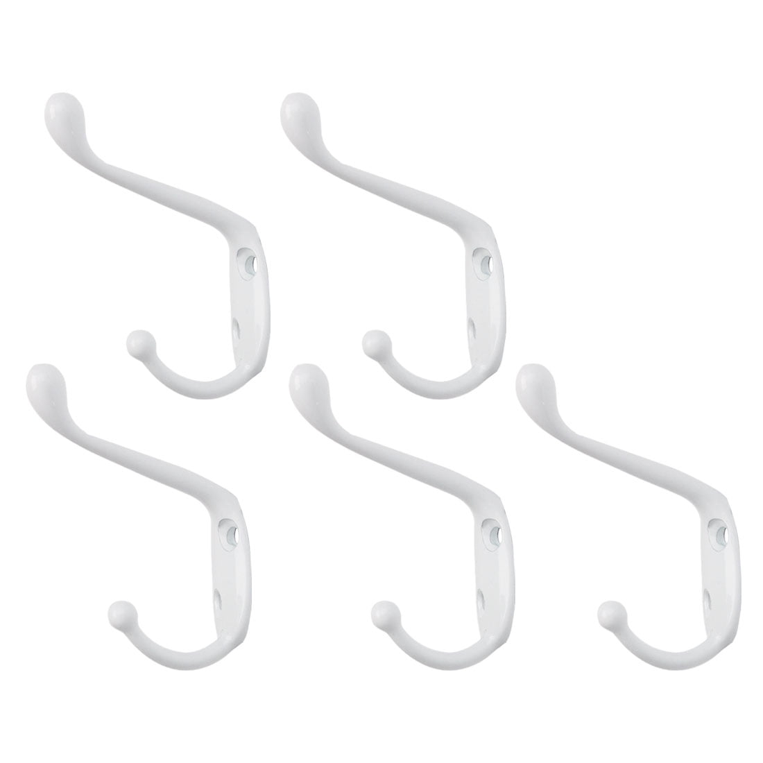 Click here for Unique Bargains 5pcs Dual Hooks Metal Hook Coat Ke... prices