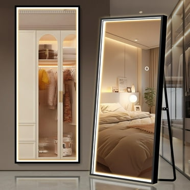 "BEAUTYPEAK LED Full Body Size Mirror, 64"" x 21"", Wall Mountable ...