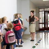 Numbers Line Up Floor Decals Spots Round Bright Color Markers 4 Inches ...