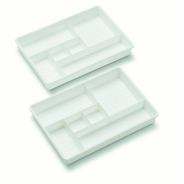 Madesmart OPP Two Tray Drawer Organizer, White - Walmart.com - Walmart.com