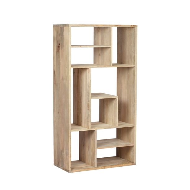 Noble House Gael Handcrafted Modern Mango Wood Bookshelf, Natural ...