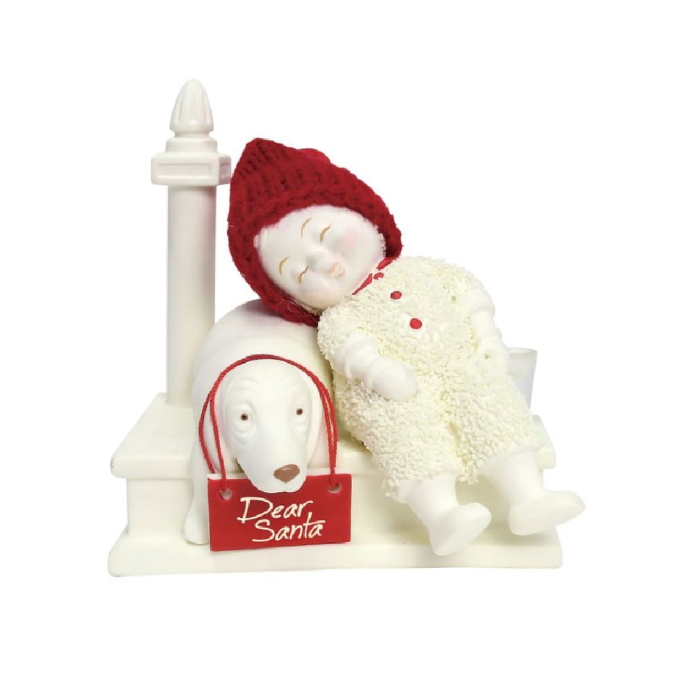 Snowbabies Classic Waiting for Santa Baby with Dog Christmas Figurine ...