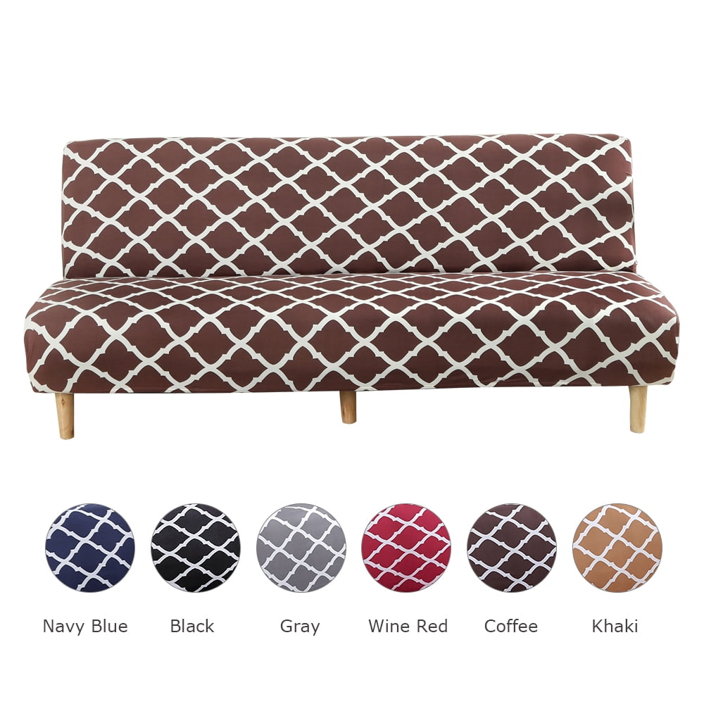 CJC Armless Futon Slipcovers Stretch Folding Sofa Bed Cover with ...