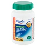 Equate Extra Strength Gas Relief Softgels Value Size, 125 mg, 150 Count ...