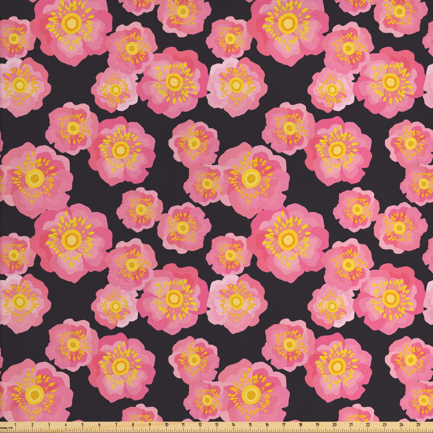Floral Fabric by the Yard, Continuous Pattern of Blossoming Petals in ...