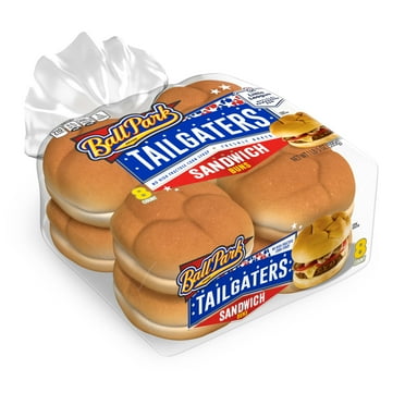 Ball Park Tailgaters Gourmet Extra Large Buns 8 count White Hamburger ...