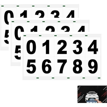 Hohaski 3pc Nanofilm License Sticker License Number Reflective ...