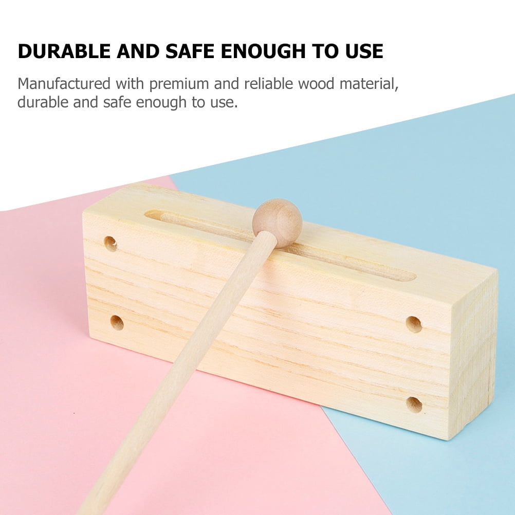 Wood Block Instrument Wood Block Musical Instrument With 2 Mallet ...