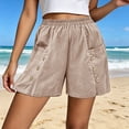 Casual Shorts For Women Wide Leg Pull On Button Front Resort Walk Clean ...