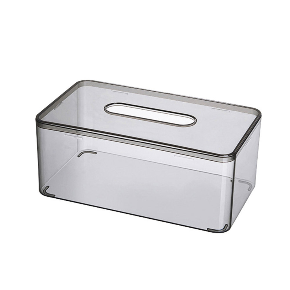 Clear Plastic Tissue Dispenser Box Large Capacity Portable Storage ...