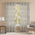 Black Striped Sheer Curtains 84 Inch Long 2 Panels, Brown Background ...