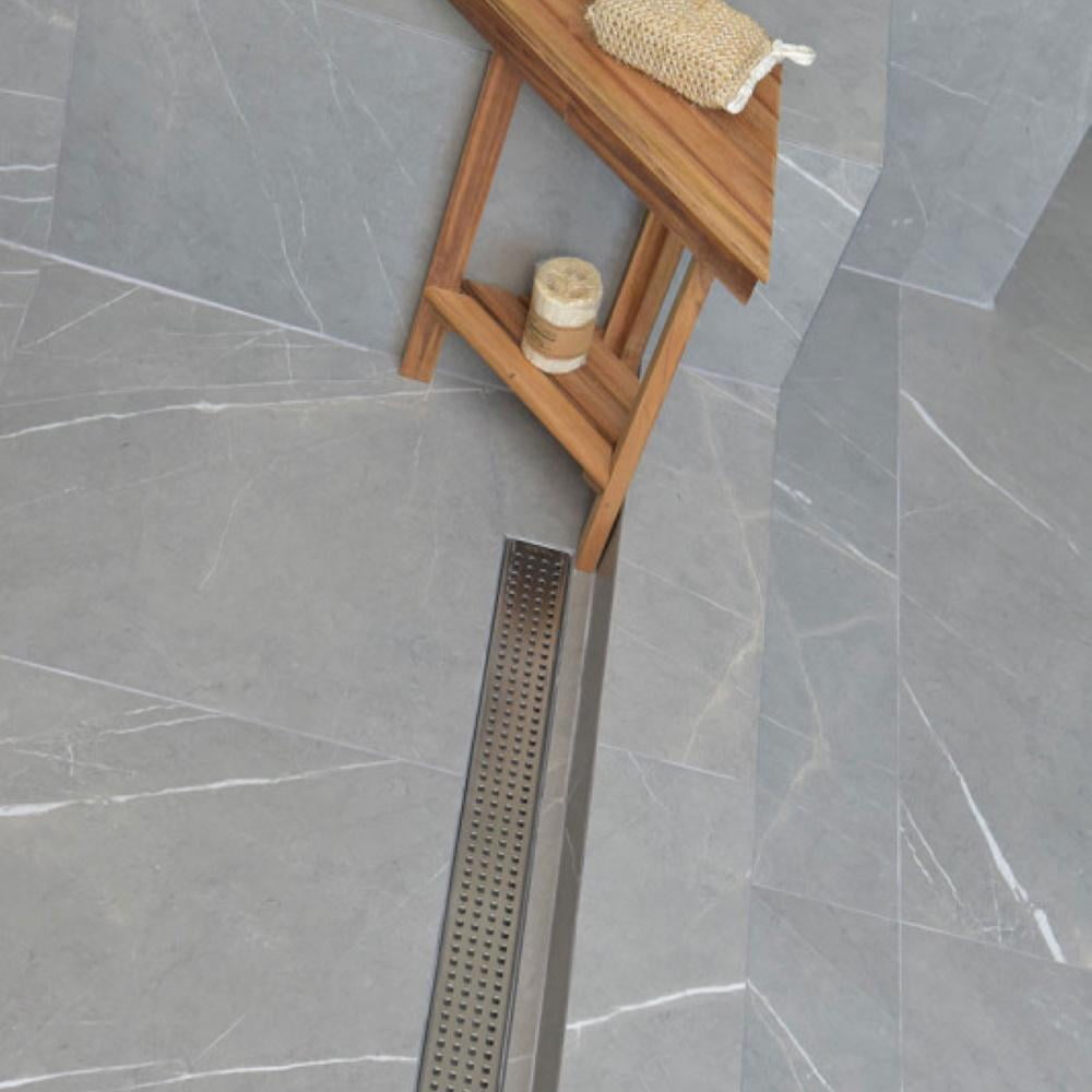 Side Outlet 16 Inch Linear Shower Drain with ABS Drain Base Flange and ...