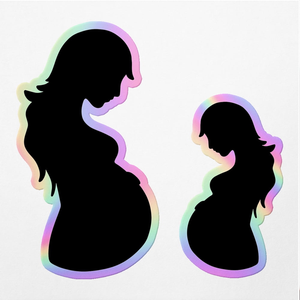 Vinyl Stickers Decals Of Pregnant Illustration - Apply On Any Smooth ...