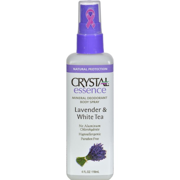 Crystal Essence Mineral Deodorant Body Spray Lavendar & White Tea 4 oz ...