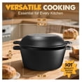 Cast Iron Dutch Ovens for Sourdough Bread Baking, 5 QT Pre-Seasoned ...