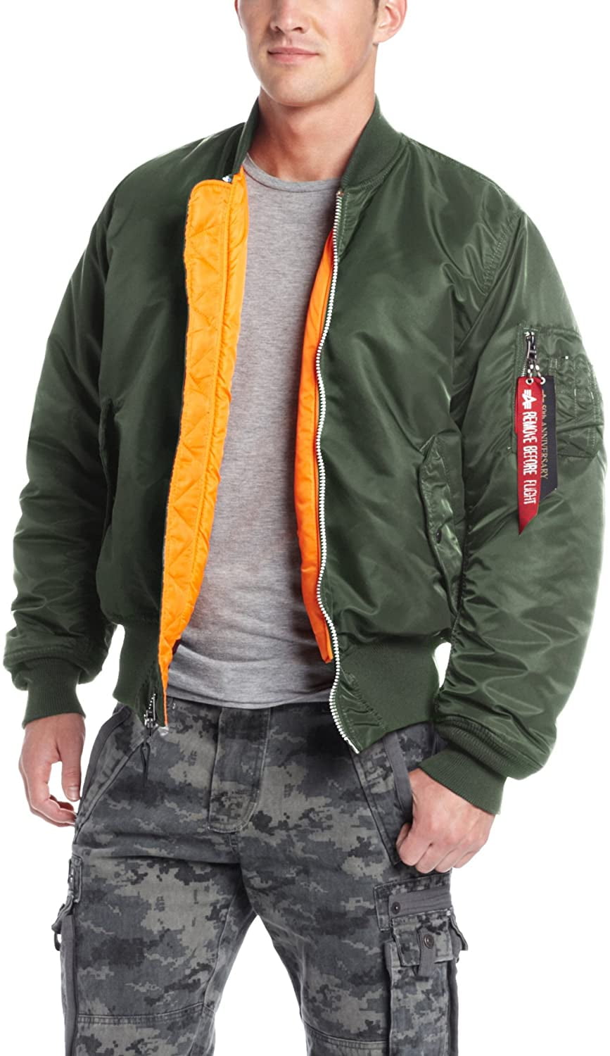 Alpha Industries Alpha MA-1 Flight Jacket Made With 100% Flight Nylon ...