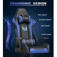 Bigzzia PU Leather Gaming Chair - Ergonomic, Reclining, Adjustable ...