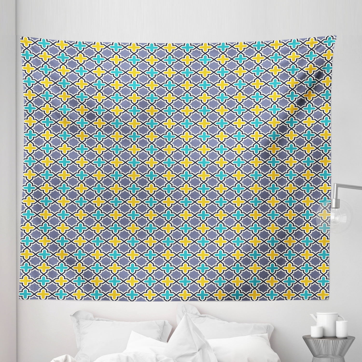 Trellis Tapestry, Victorian Baroque Pattern in Vibrant Colors Aged ...