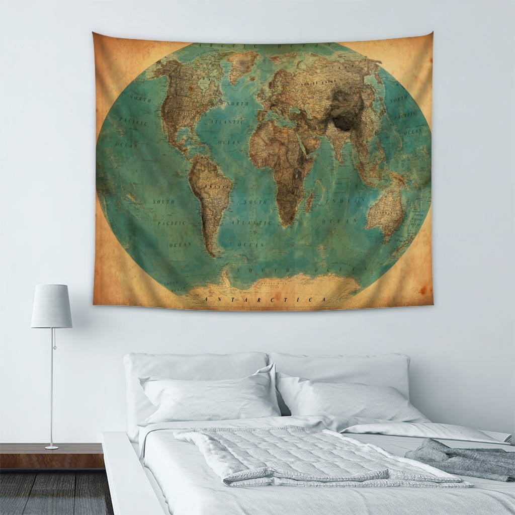 POPCreation the world in 38 Old World Map Vintage World Map Tapestry ...