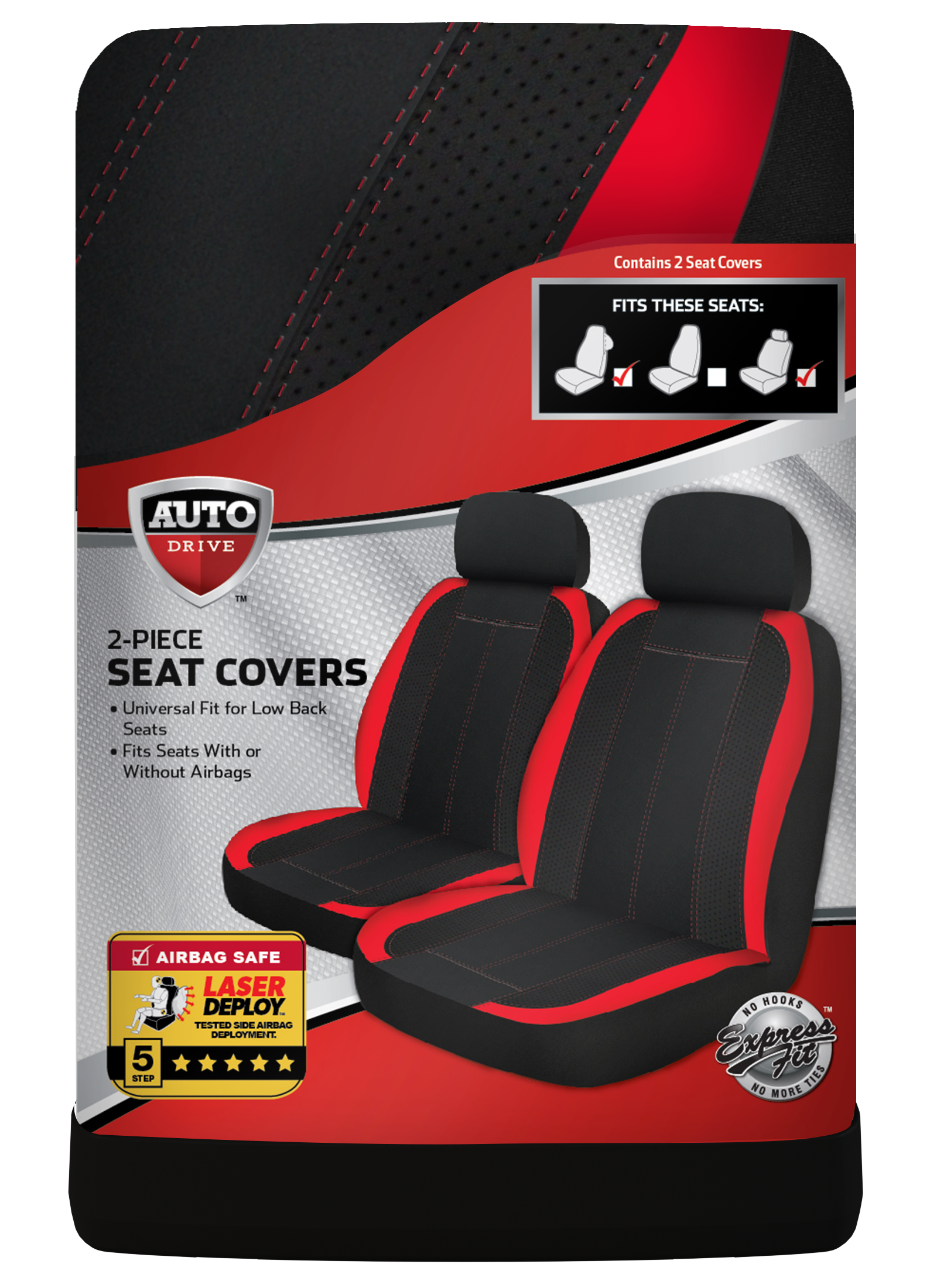 Auto Drive 2 Piece Car Seat Covers And Auto Drive 2 Piece Car Seat Covers And