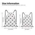 Balery Black Rabbit Pattern Drawstring Backpack Bag Sport Gym Sackpack ...