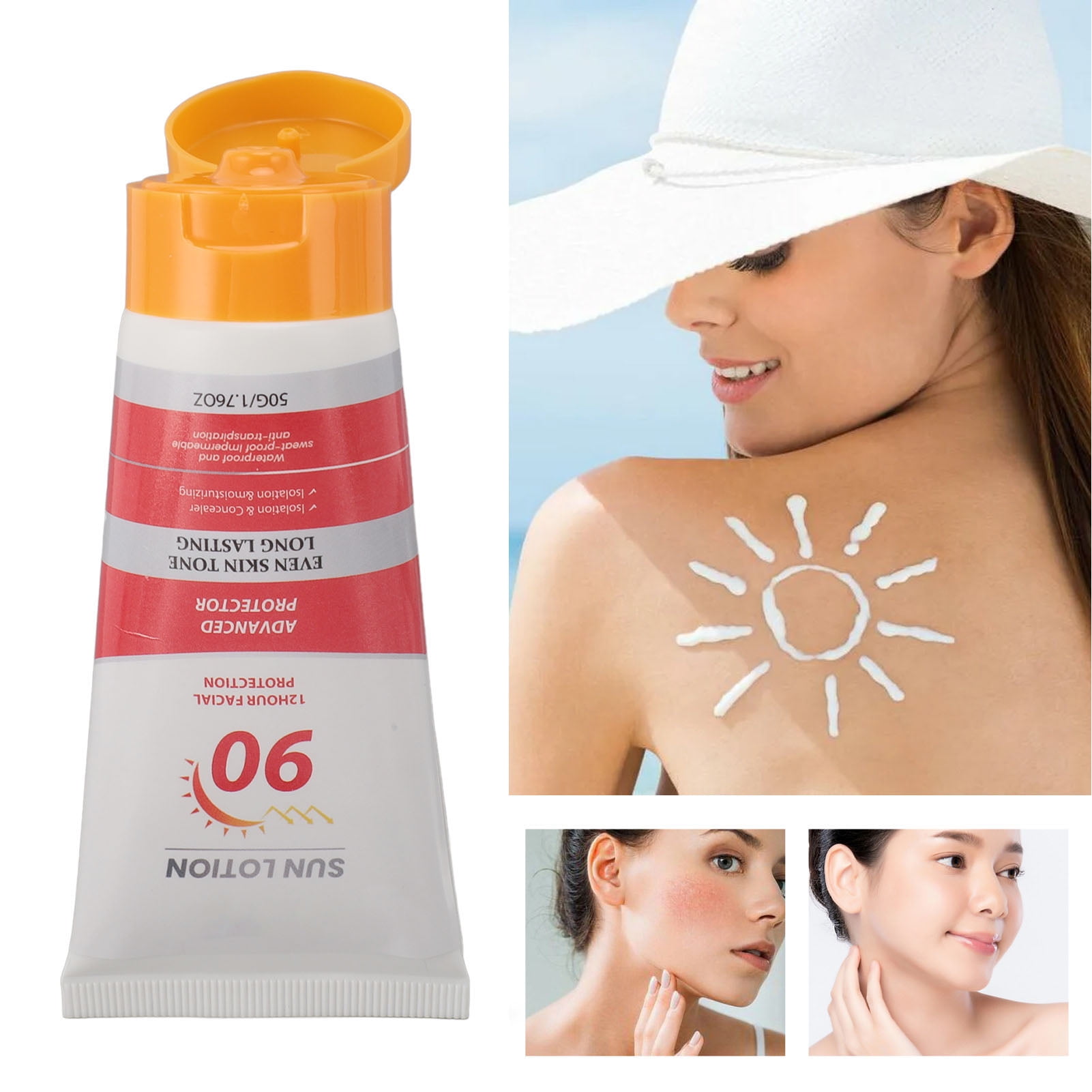 Protector Solar Para la Cara, La Cara del Bloqueador Solar Protección ...