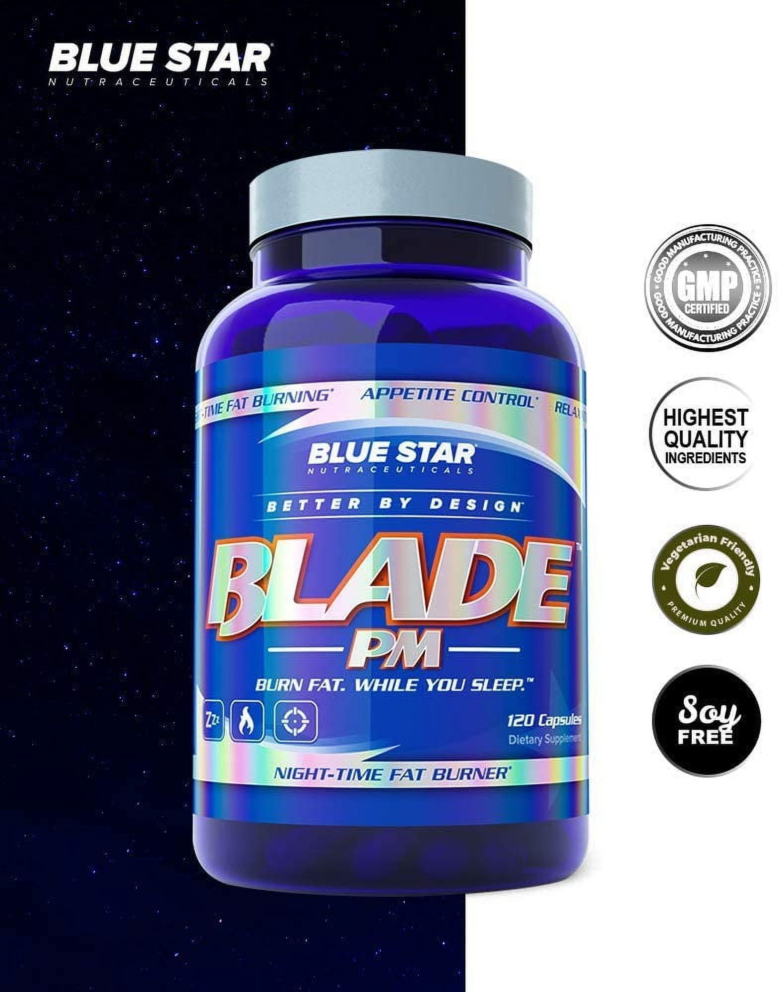 Blue Star Nutraceuticals Blade PM Night Time Fat Burner, 54% OFF