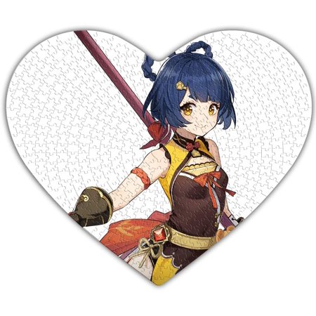 Genshin Impact Hu Tao 1000 Piece Circular Puzzle Brain Intelligence Challenge 26.5"x26.5" Great ...