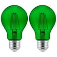Diodesy- Pack of 2 A19/LED/FS/4.5W/TG/2PK A19 LED Green Light Bulbs, 4. ...