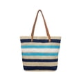 Cadancy Beach Bag Colorful Large Straw Woven Tote Leather Handles ...