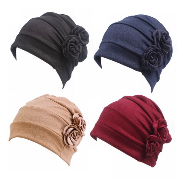 4 Pieces African Flower Turban Hats for Women - Walmart.ca