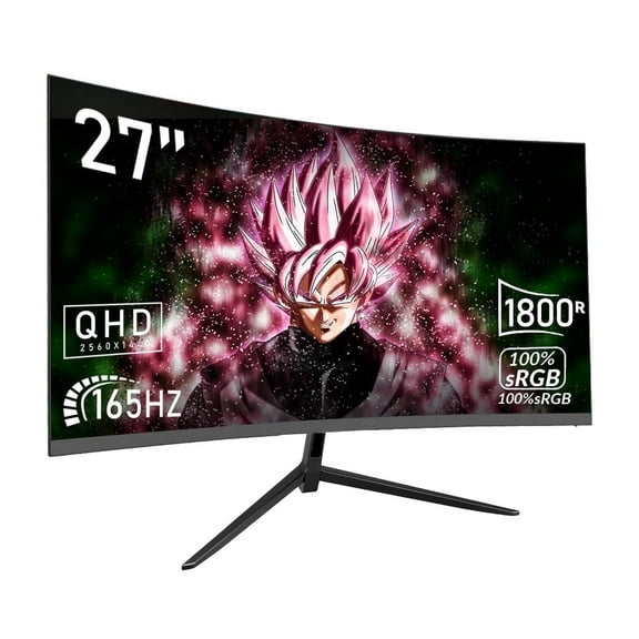 Xgaming 27-inch Curved Gaming Monitor 165Hz 144Hz 1440p HDR VESA HDMI ...