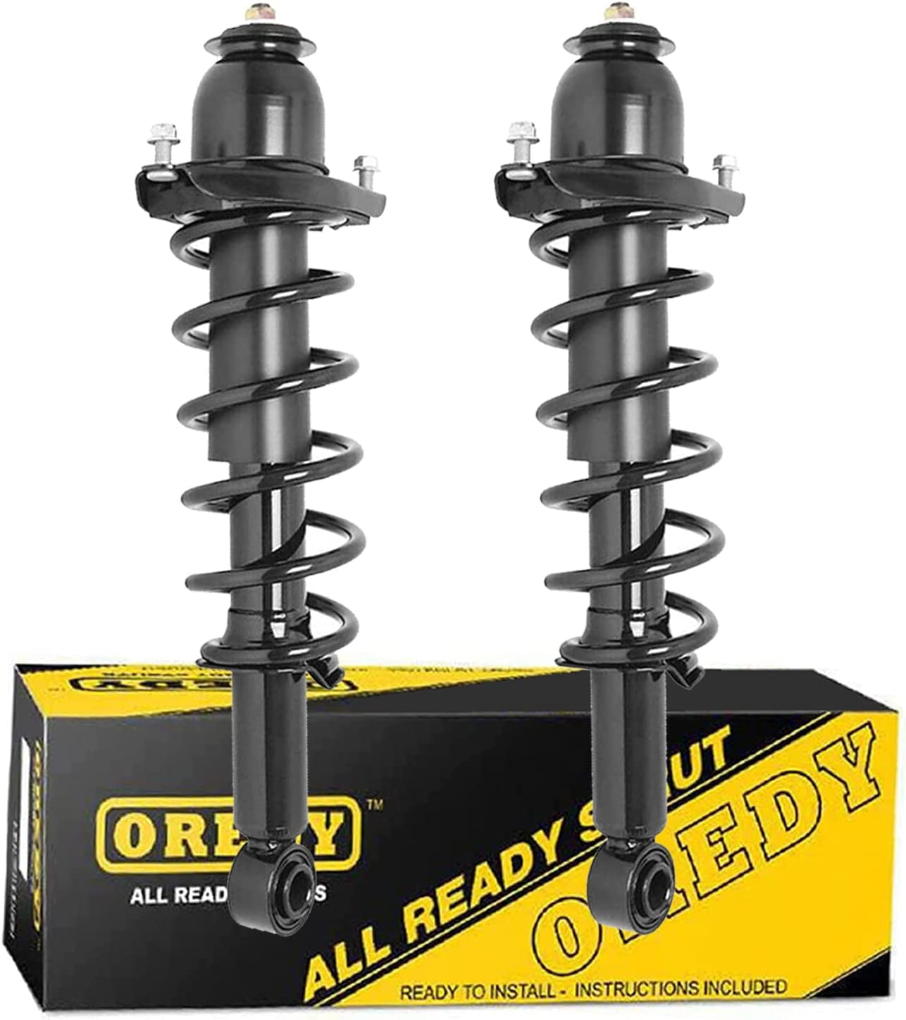 Oredy Pair Rear Quick Install Struts W Coil Spring Assembly Replacement