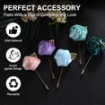 24-Pack Flower Lapel Pins for Men, Golden Leaf Rose Boutonnieres Pin ...