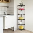 tonchean 6-Tier Carbon Steel Kitchen Corner Shelf Rack Free Standing ...