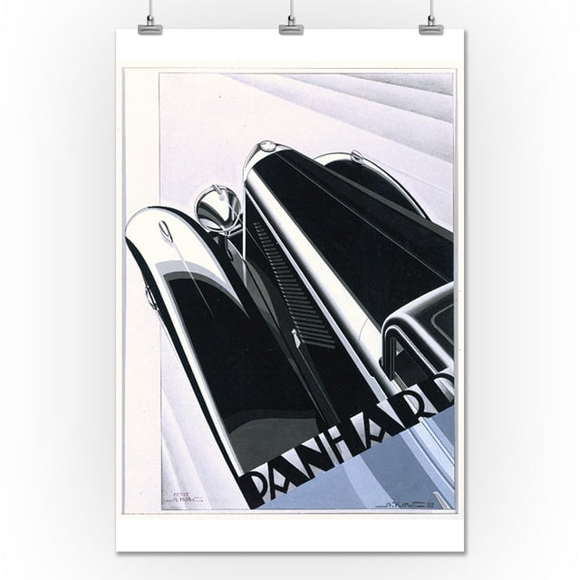 Panhard Vintage Poster (artist: Kow) France c. 1932 (24x36 Giclee ...
