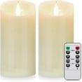 MINSUI-Flameless Battery Operated LED Candles 3D Wick with10key Button ...