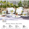 Lemon Dinner Plates, 6pcs Melamine Dishes Set, White, 10inch, Indoor ...