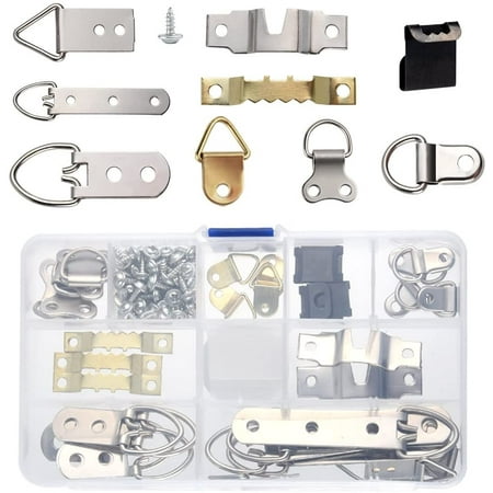 NETSENG 96 Pcs Picture Frame Hanging Hooks Kit, 9 Designs Picture Hooks ...