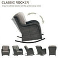 PARKWELL Modern Outdoor Wicker Rocking Chair - Patio Rattan Rocker Set ...
