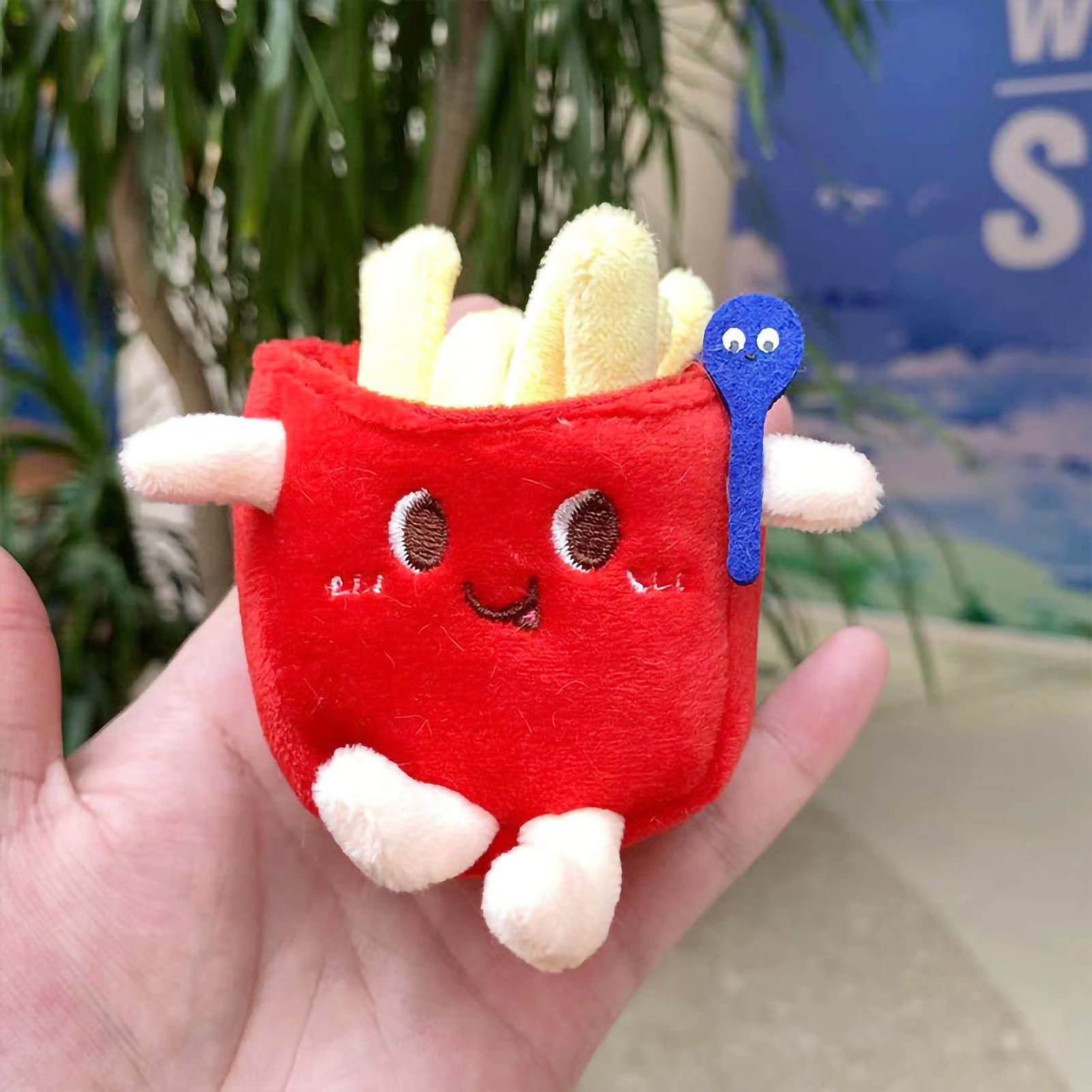 Hesroicy 10cm Plush Keychain Lovely French Fries Chicken Legs Hot Dog ...