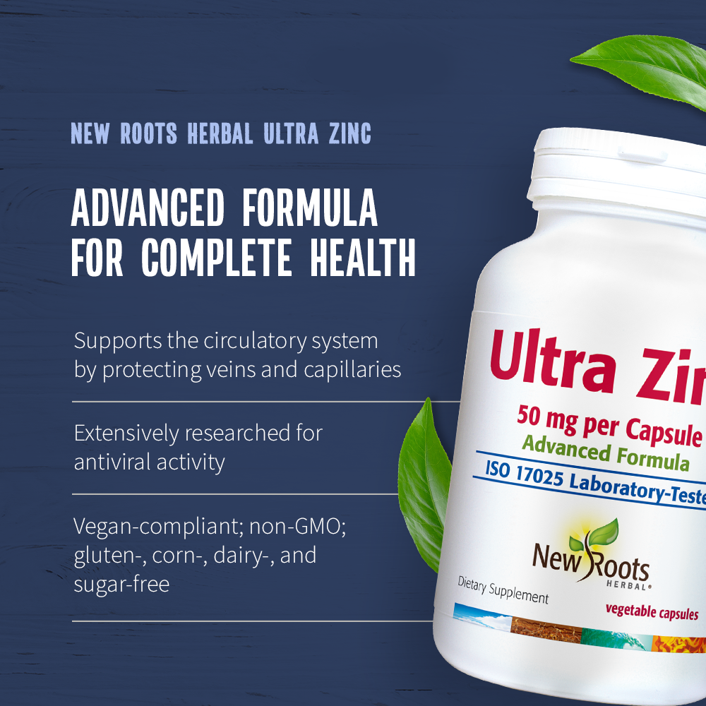 Buy New Roots Herbal Ultra Zinc 30 mg (90 Veg Caps) – Key in Nutrient ...